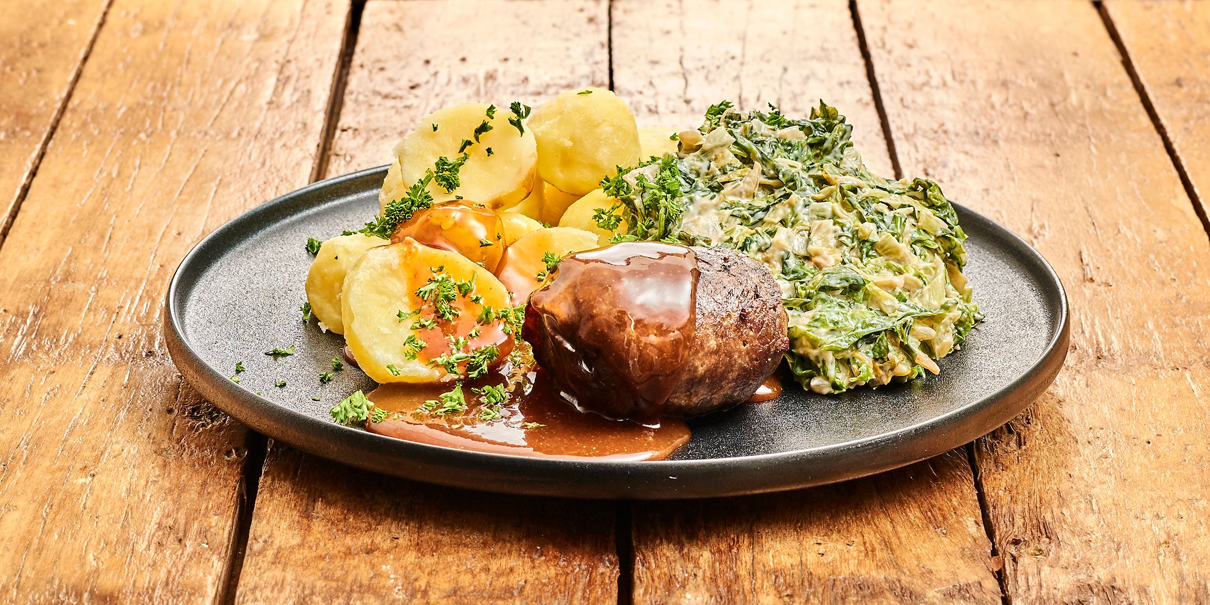 Rundervink met aardappelen en andijvie | Uitgekookt