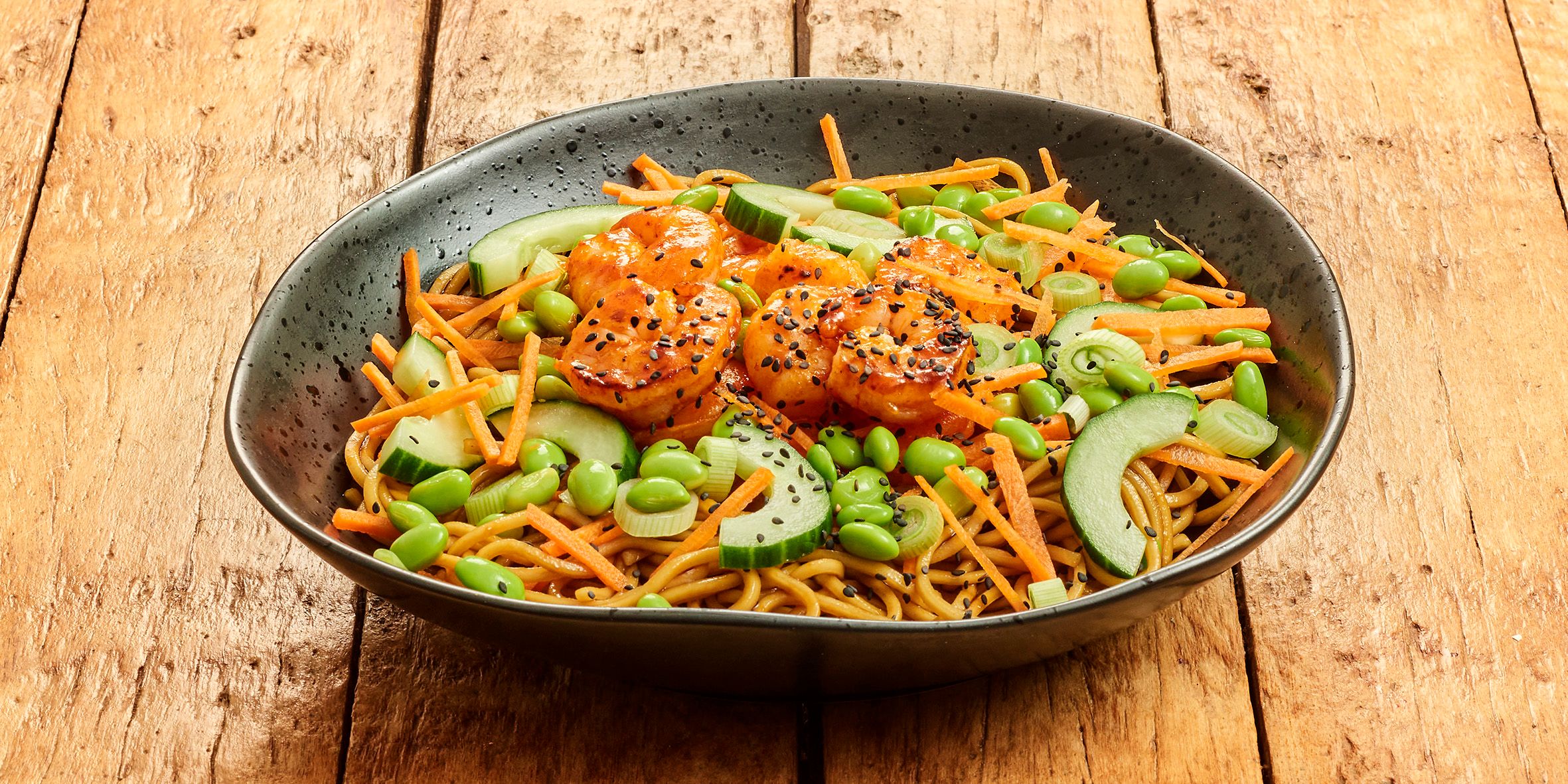 Maaltijdsalade met Koreaanse gamba's | Uitgekookt