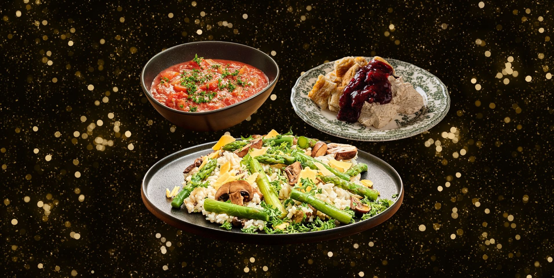 Kerstmenu Paddenstoelenrisotto voor 1 persoon (3 gangen) | Uitgekookt